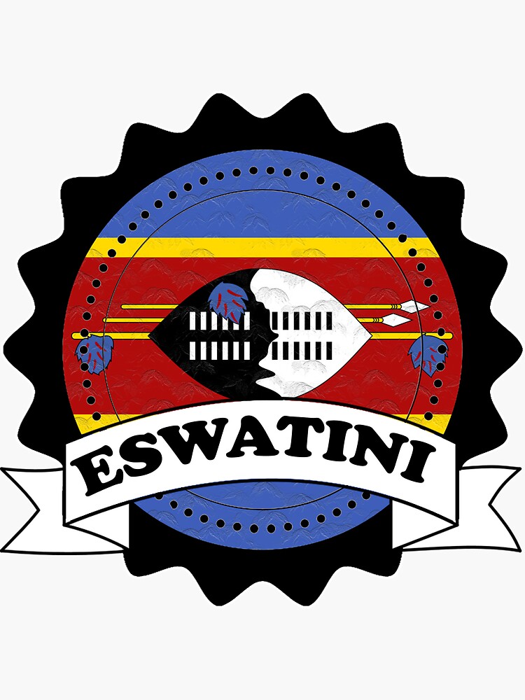 "Eswatini Emblem-Badge-Flag" Sticker by Gina-Driada | Redbubble