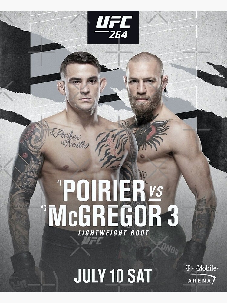 "Dustin Poirier vs. Conor McGregor 3 Fight Poster - The Diamond vs. The ...