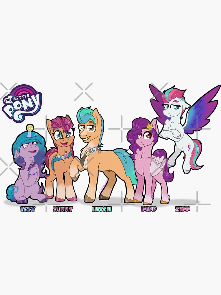 "My little Pony Gen5 Cast" Sticker by ShootingStarYT | Redbubble