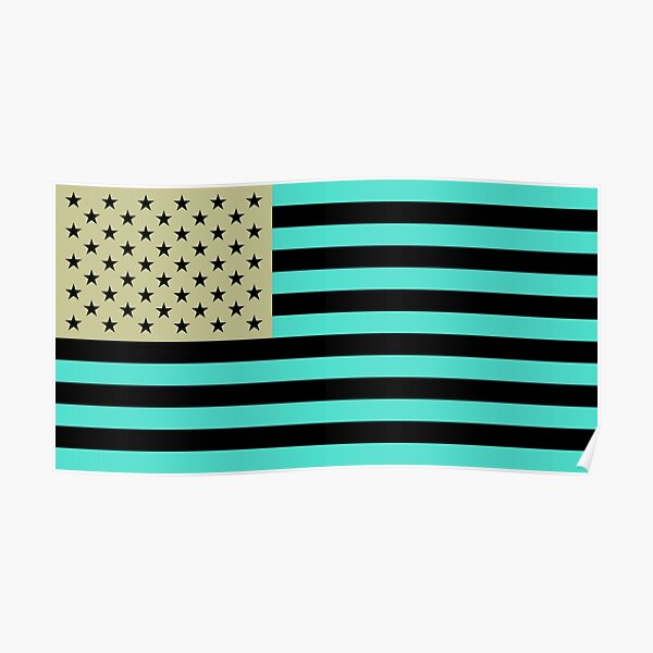 "USA flag inverted color" Poster by dasilvawolfgang | Redbubble