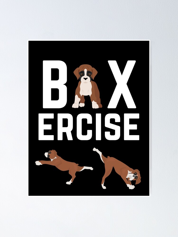 Póster «Dueños de perros Boxer Aeróbicos para perros Boxercise» de ...