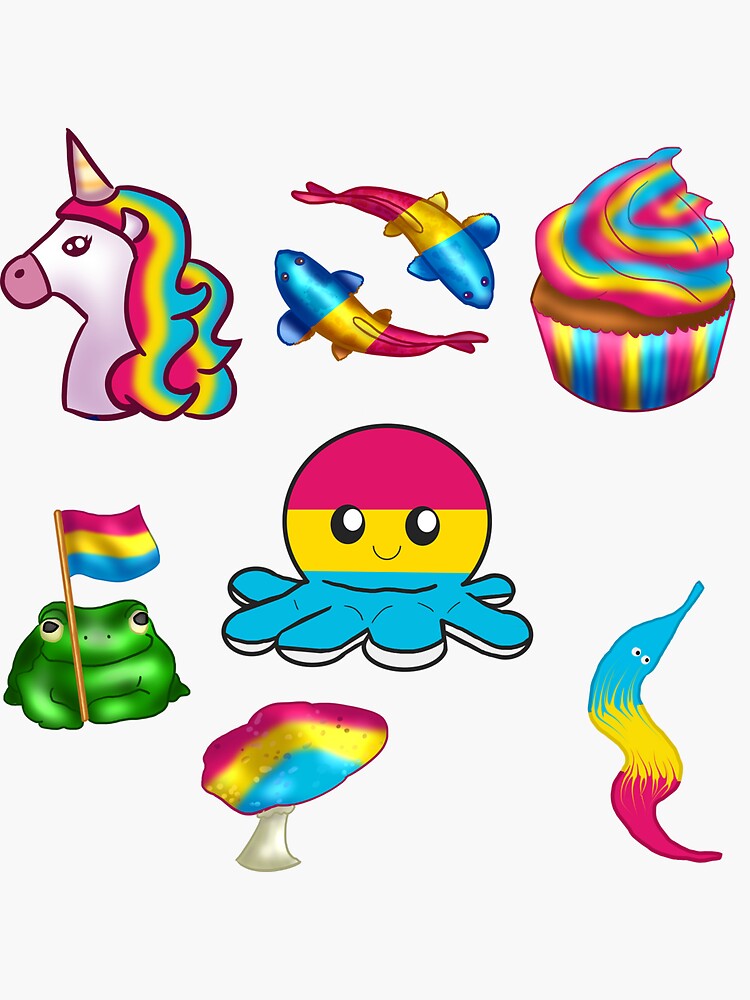 "Pansexual Sticker Pack" Sticker for Sale by You-Are-Valid | Redbubble