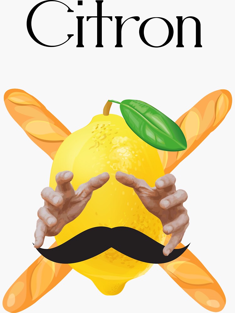 "French Lemon "Citron"" Sticker for Sale by c0bera | Redbubble