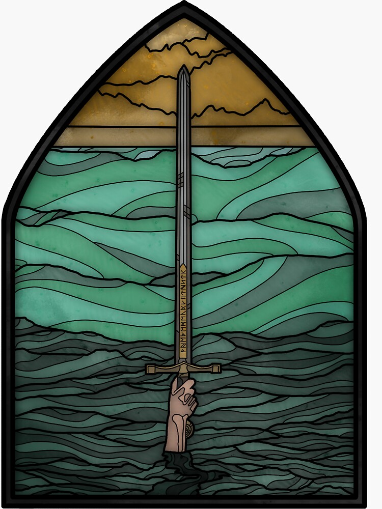 "Excalibur in Glass" Sticker for Sale by rigaudshemlock | Redbubble