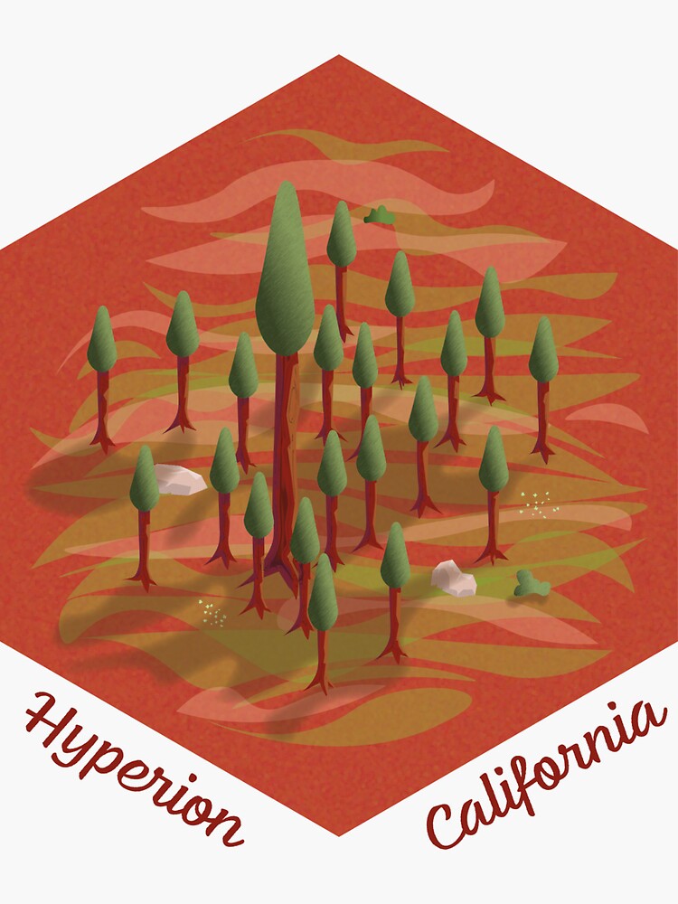 "Tallest tree in the world - Hyperion" Sticker for Sale by PoSB2021 ...