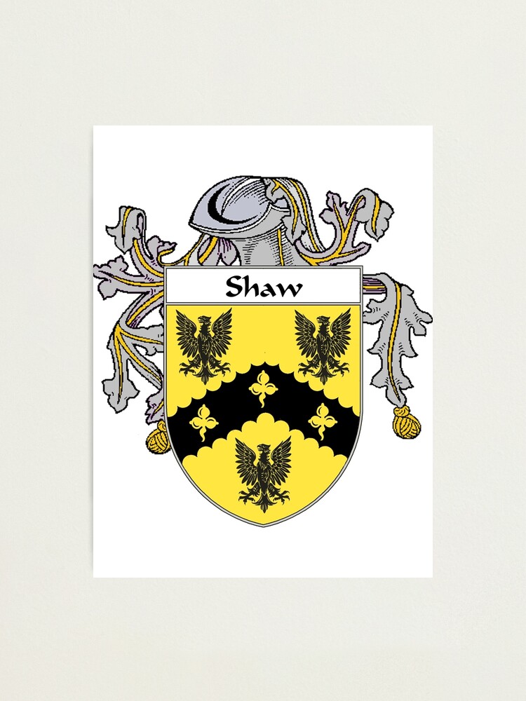 Lámina fotográfica «Escudo de armas de Shaw / Escudo de la familia de ...