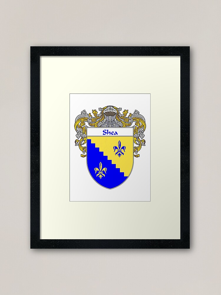 "Shea Coat of Arms / Shea Family Crest" Framed Art Print for Sale by ...