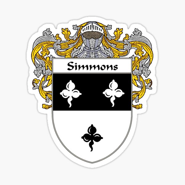 "Simmons Coat of Arms / Simmons Family Crest" Sticker by IrishArms ...