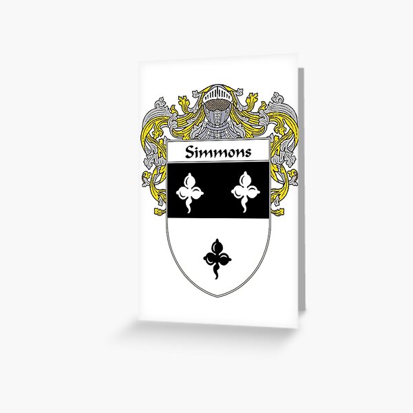 "Simmons Coat of Arms / Simmons Family Crest" Greeting Card for Sale by ...