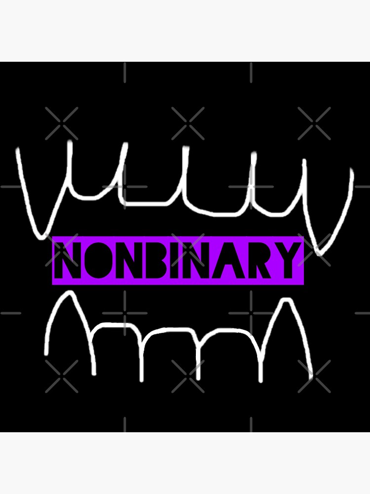 "non binary vampire teeth" Sticker by D0NN13D1N0 | Redbubble