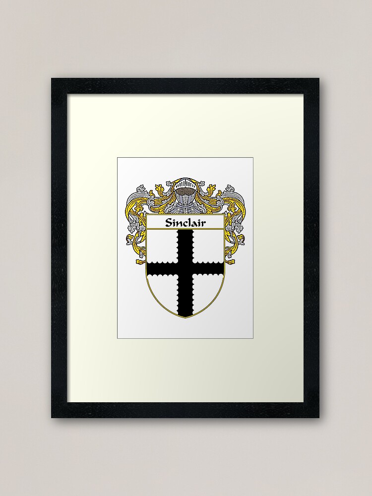 "Sinclair Coat of Arms / Sinclair Family Crest" Framed Art Print for ...