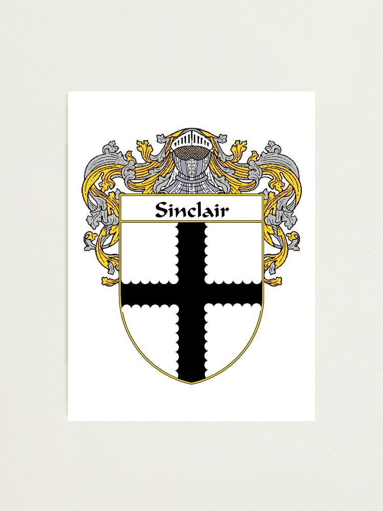 Lámina fotográfica «Escudo de armas de Sinclair / Cresta de la familia ...