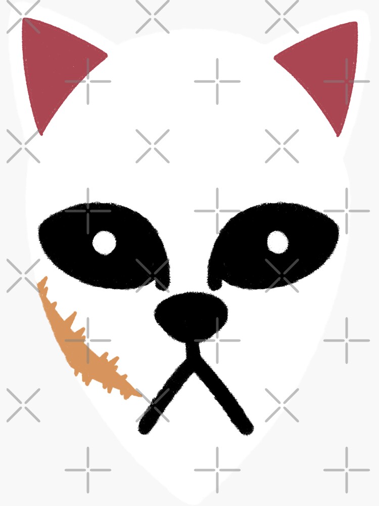 "Sabito Mask Illustration " Sticker for Sale by JasonaWoods | Redbubble