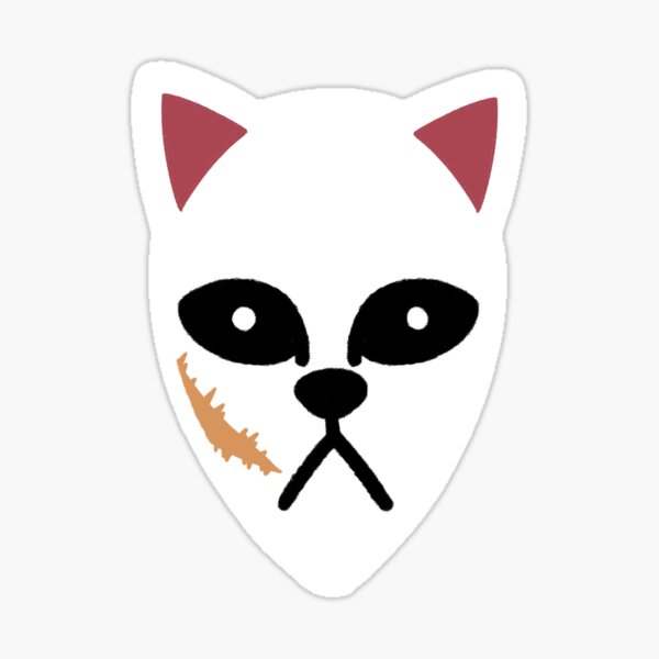 "Sabito Mask Illustration " Sticker for Sale by JasonaWoods | Redbubble