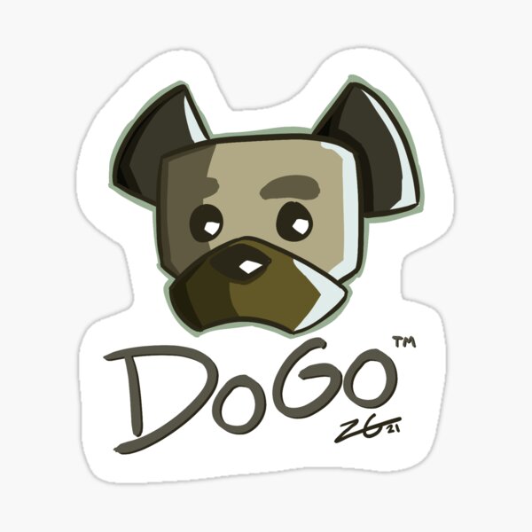 "DOGO" Sticker by OBZDesigns | Redbubble