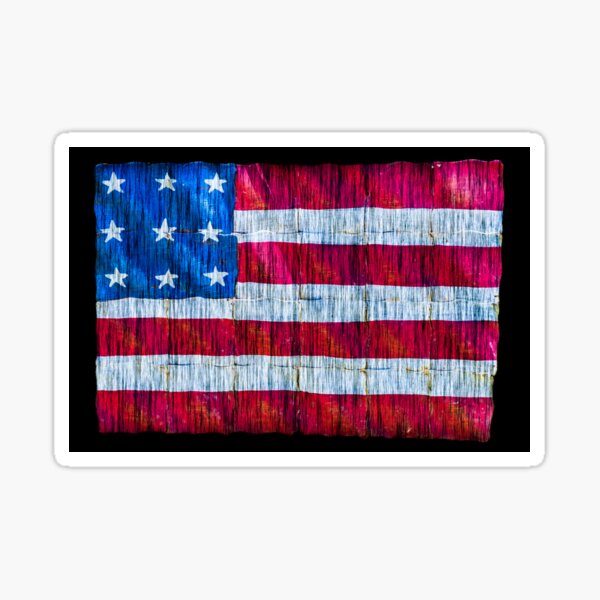 "Rustic American Flag" Sticker for Sale by debramartz | Redbubble