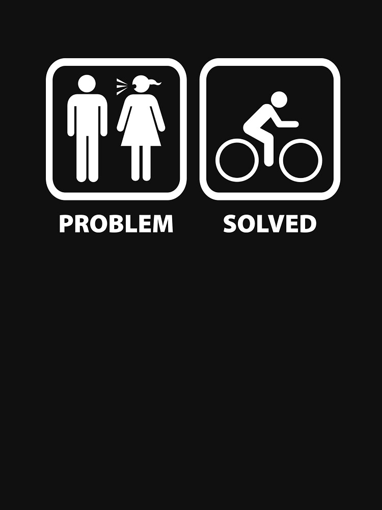 "Problem Solved Cycling" T-shirt for Sale by DesignFactoryD | Redbubble ...