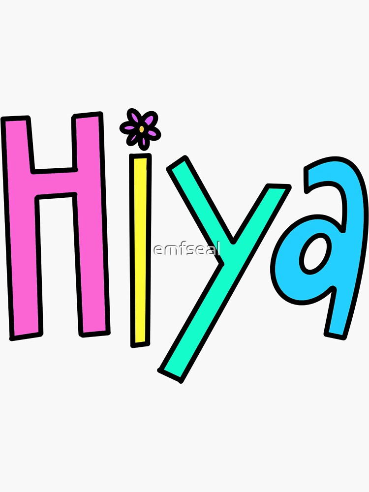 "Hiya pastel rainbow" Sticker for Sale by emfseal | Redbubble