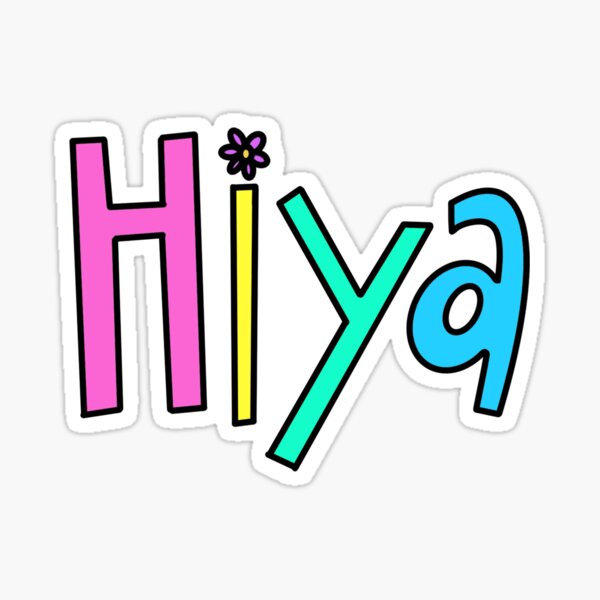 "Hiya pastel rainbow" Sticker for Sale by emfseal | Redbubble