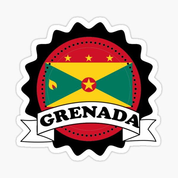 "Grenada Emblem-Badge-Flag" Sticker for Sale by Gina-Driada | Redbubble