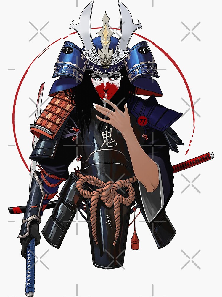 "Japanese Samurai Warrior" Sticker for Sale by OWLvision33 | Redbubble