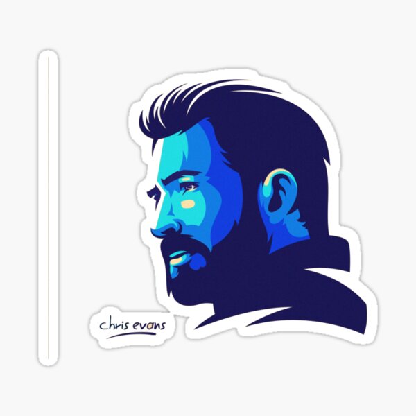 "Cute chris evans illustrator" Sticker for Sale by Sencc8 | Redbubble