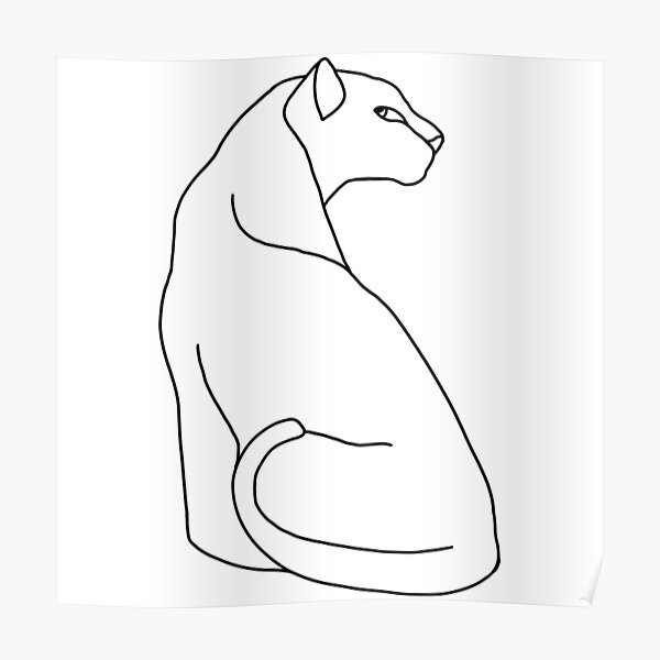 "Jaguar Line Art" Poster by muffinstandd | Redbubble
