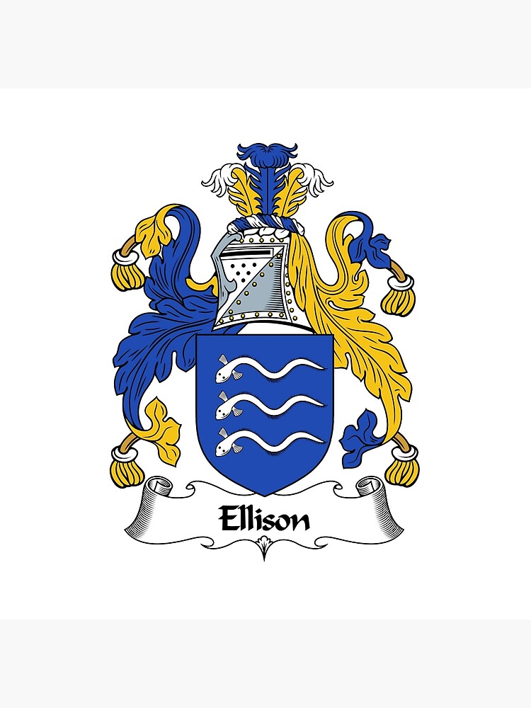 "Ellison Coat of Arms / Ellison Family Crest" Throw Pillow for Sale by ...