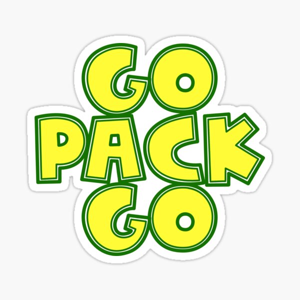"Go Pack Go yellow and green Digital Art for the Green Bay Packers ...