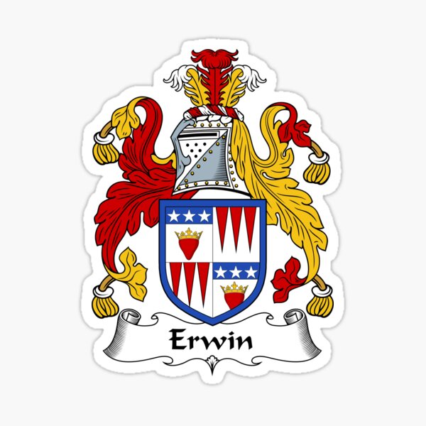 "Erwin Coat of Arms / Erwin Family Crest" Sticker for Sale by ...