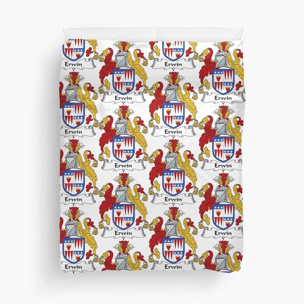 "Erwin Coat of Arms / Erwin Family Crest" Duvet Cover for Sale by ...
