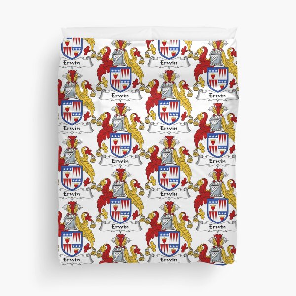 "Erwin Coat of Arms / Erwin Family Crest" Duvet Cover for Sale by ...