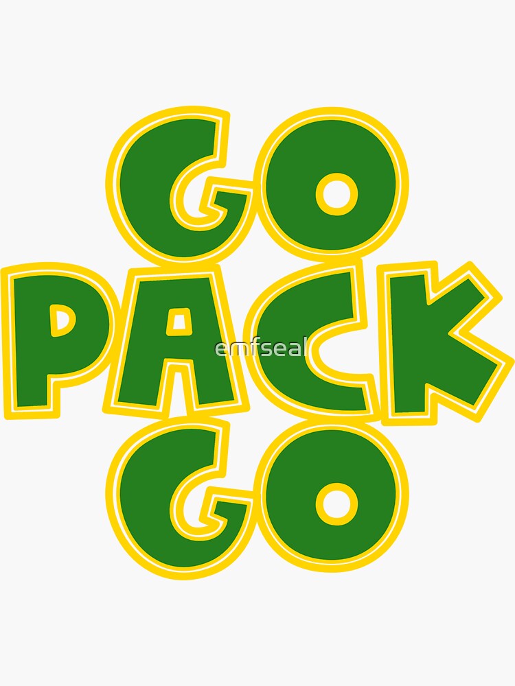 "Go Pack Go yellow and green Digital Art for the Green Bay Packers ...