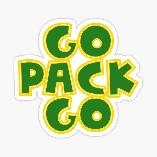 "Go Pack Go yellow and green Digital Art for the Green Bay Packers ...