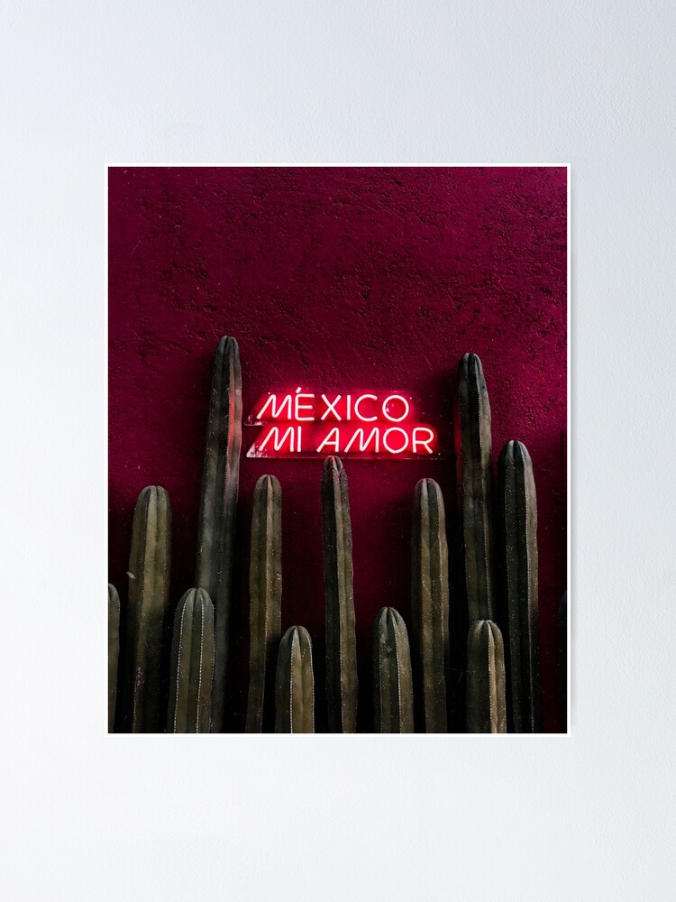 "Mexico Mi Amor Sign" Poster by fernandagc | Redbubble