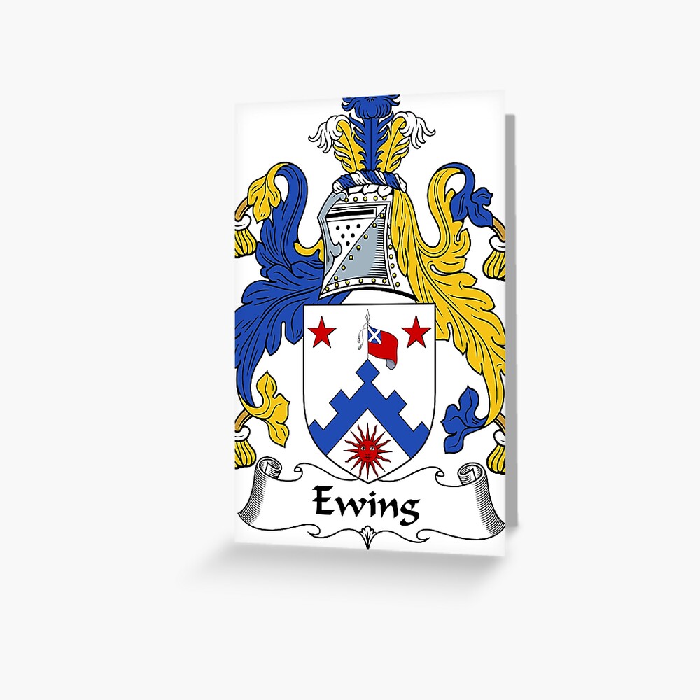 "Ewing Coat of Arms / Ewing Family Crest" Greeting Card by ...