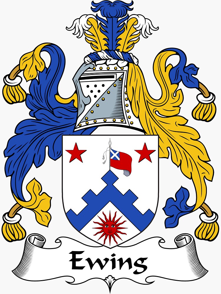 "Ewing Coat of Arms / Ewing Family Crest" Sticker for Sale by ...