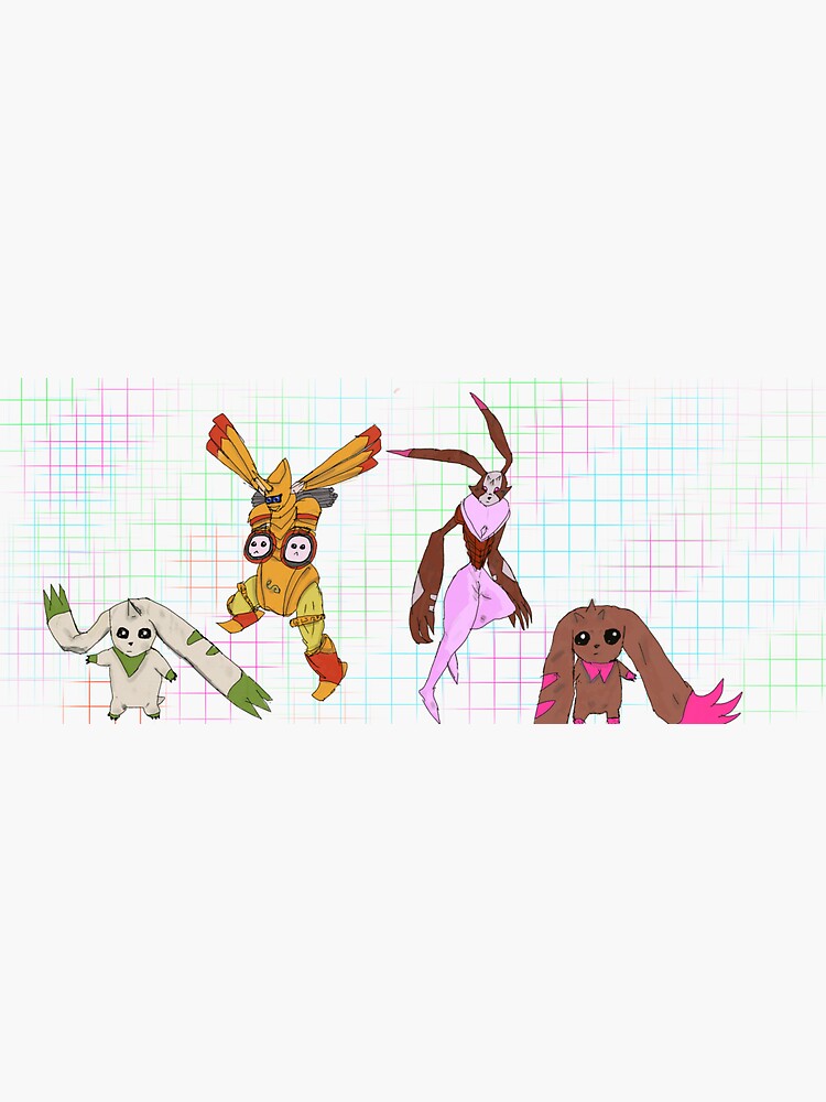 "Bunny Digimon" Sticker for Sale by MattKMall | Redbubble