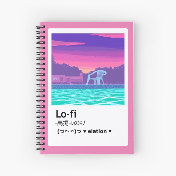 "aesthetic lofi wallpapers pantone pastel vaporwave" Spiral Notebook ...