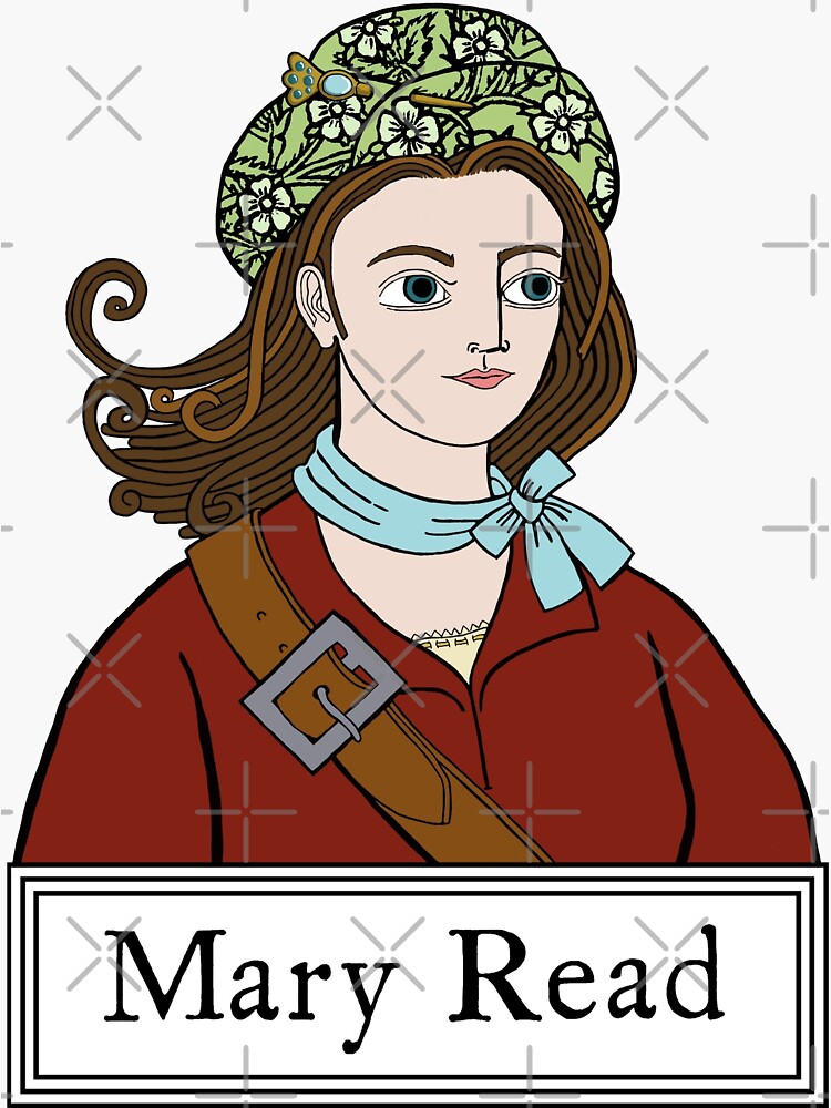 "Mary Read (Pirate)" Sticker for Sale by PatchPimpernel | Redbubble