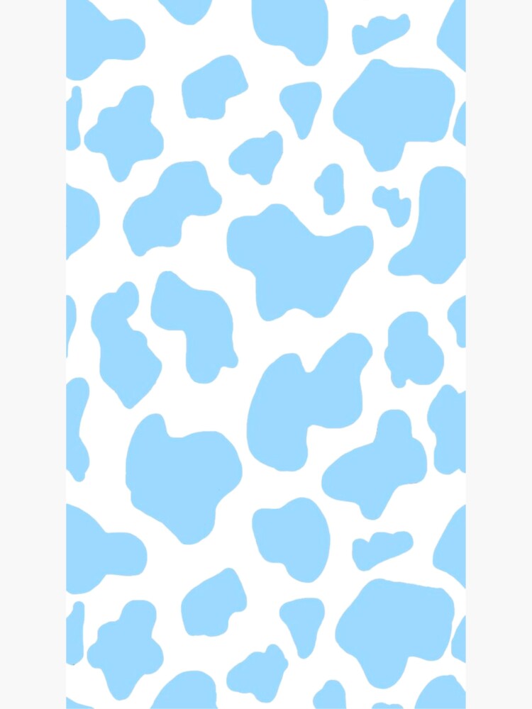 "blue cow print" Sticker for Sale by celestivl | Redbubble