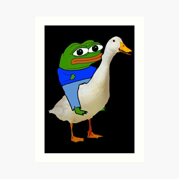 "Rare Pepe On A Goose" Art Print by Slav-Art | Redbubble