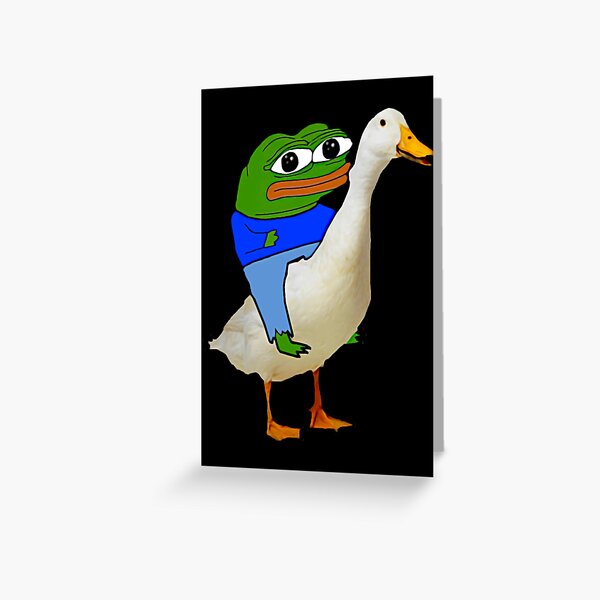 "Rare Pepe On A Goose" Greeting Card for Sale by Slav-Art | Redbubble