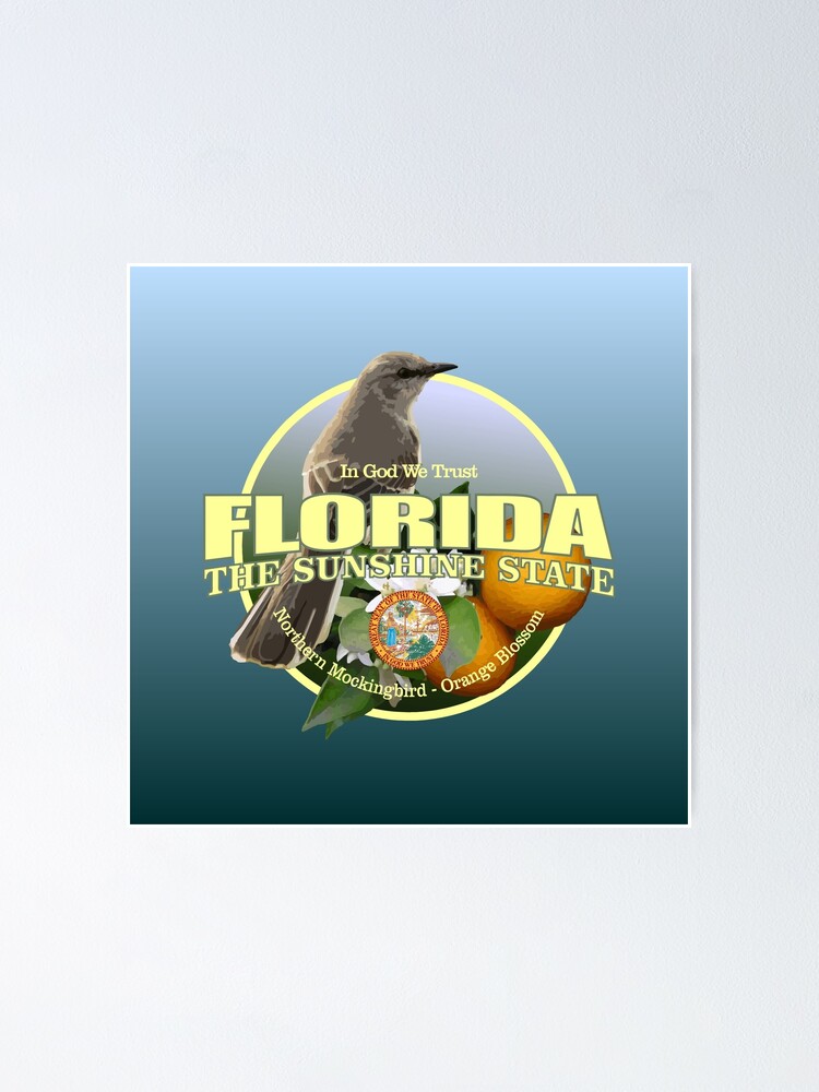 "Florida (state bird & flower)" Poster by curranmorgan | Redbubble