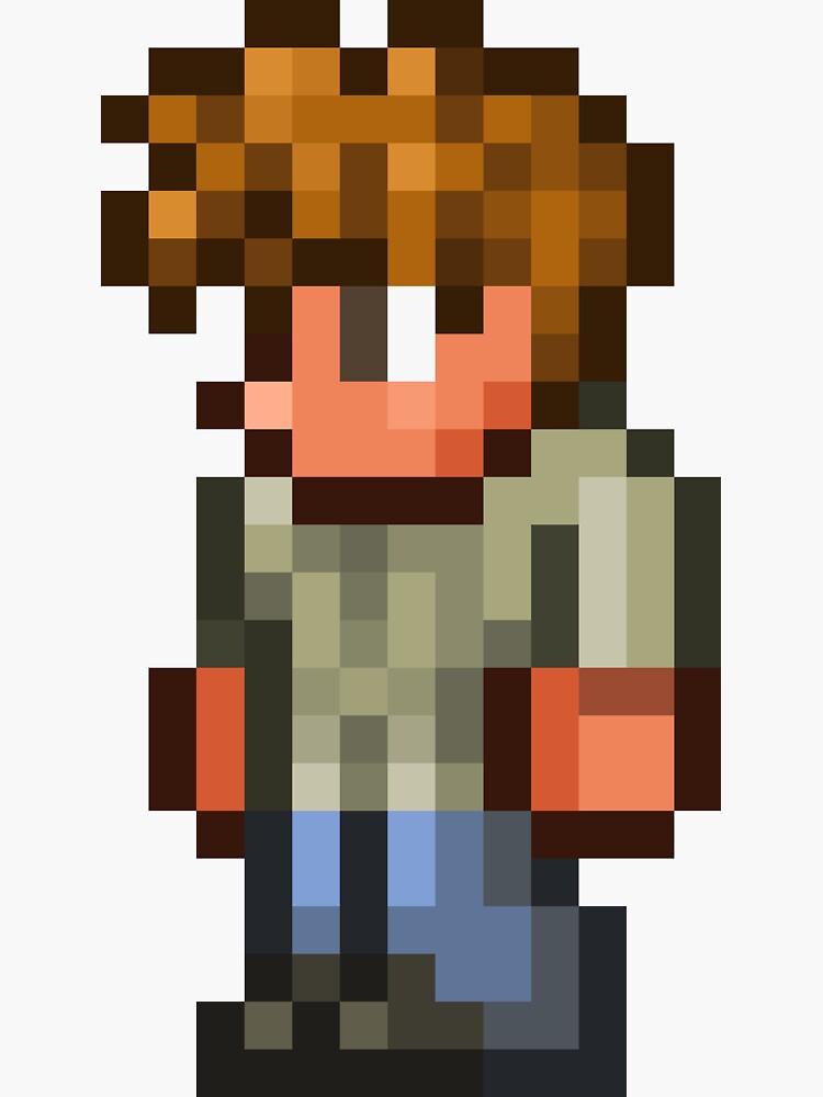 "Terraria NPC Guide Merch" Sticker for Sale by Biancakss | Redbubble