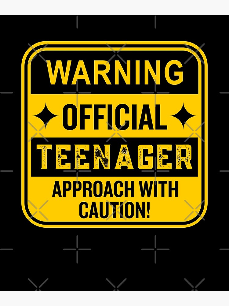 "Warning Teenager Funny 13 Years Old Caution Official Teen" Poster for ...