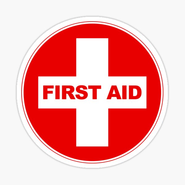 "First Aid Kit" Sticker for Sale by Yorkiedesign | Redbubble