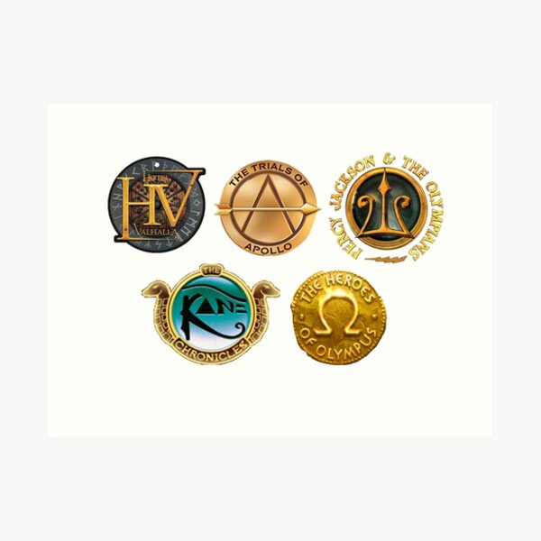 "Rick Riordan Logo's" Art Print for Sale by berrymuffin | Redbubble