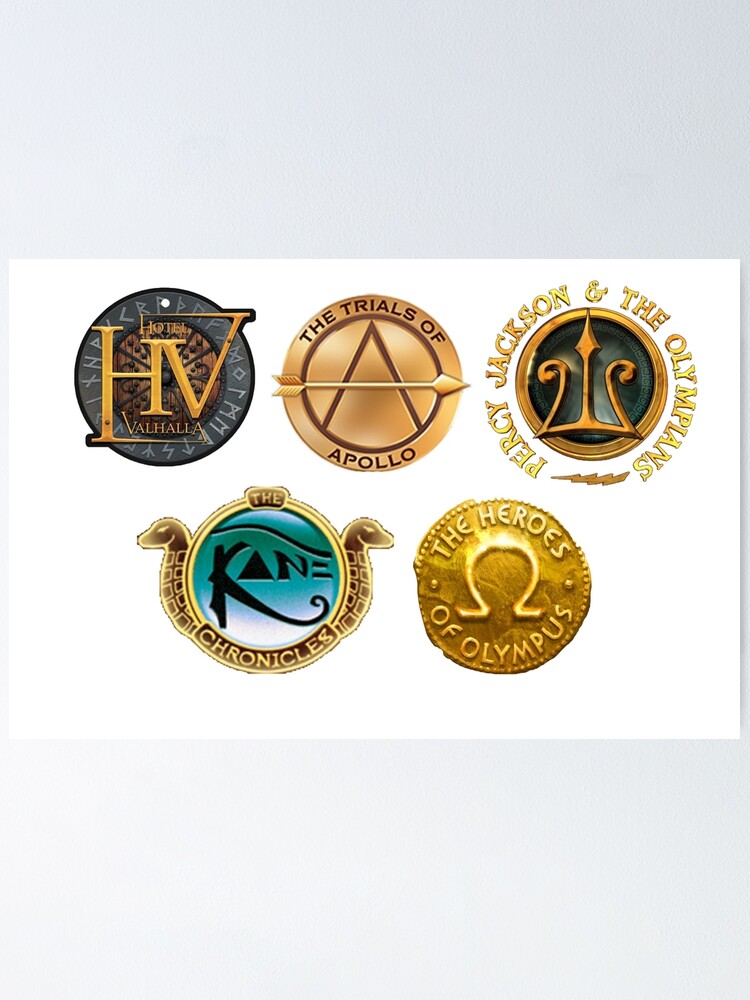 "Rick Riordan Logo's" Poster for Sale by berrymuffin | Redbubble