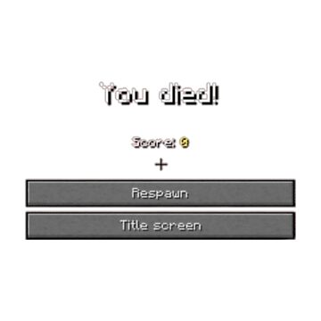 "You died - Minecraft" Sticker for Sale by BtsArmy02 | Redbubble